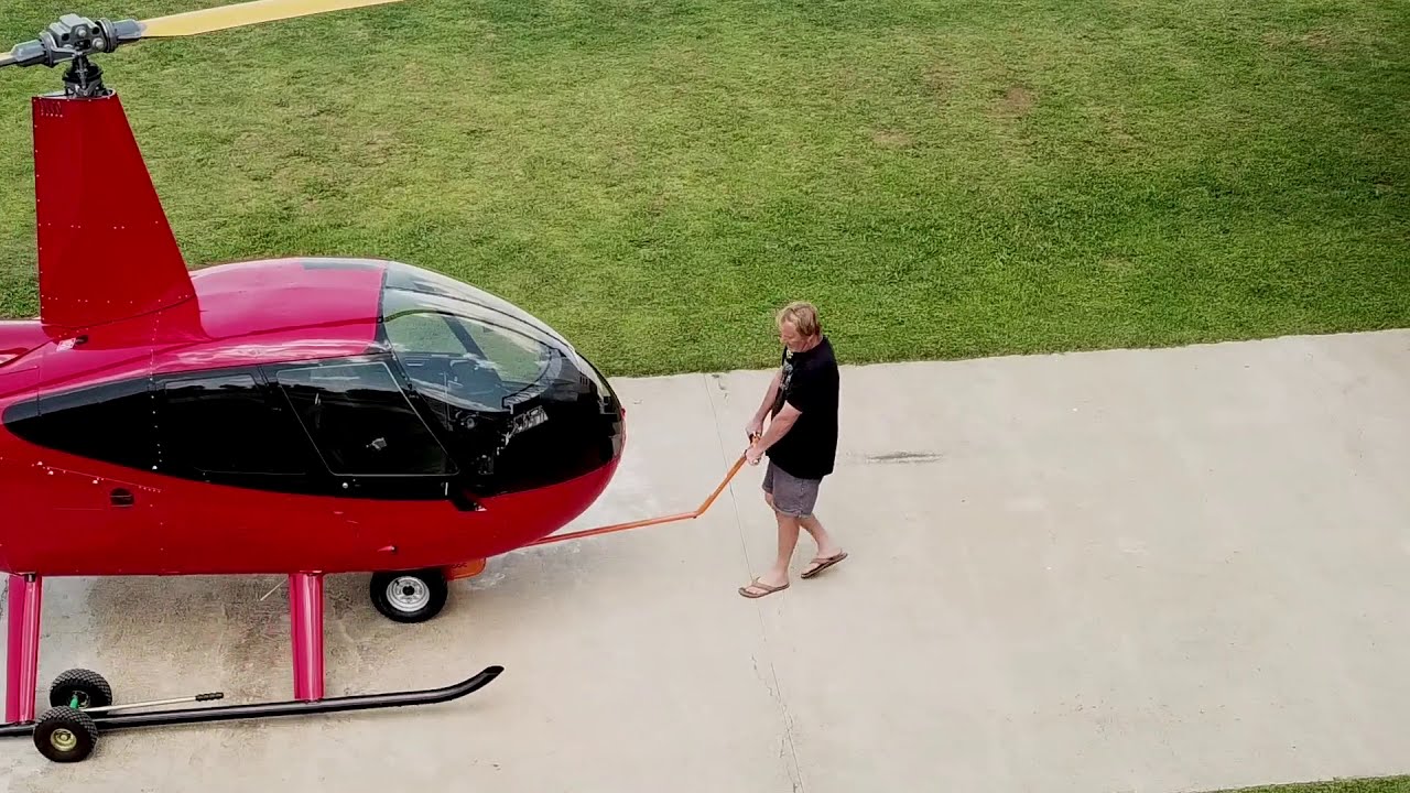 Robinson R44 Helicopter Tow Cart - YouTube
