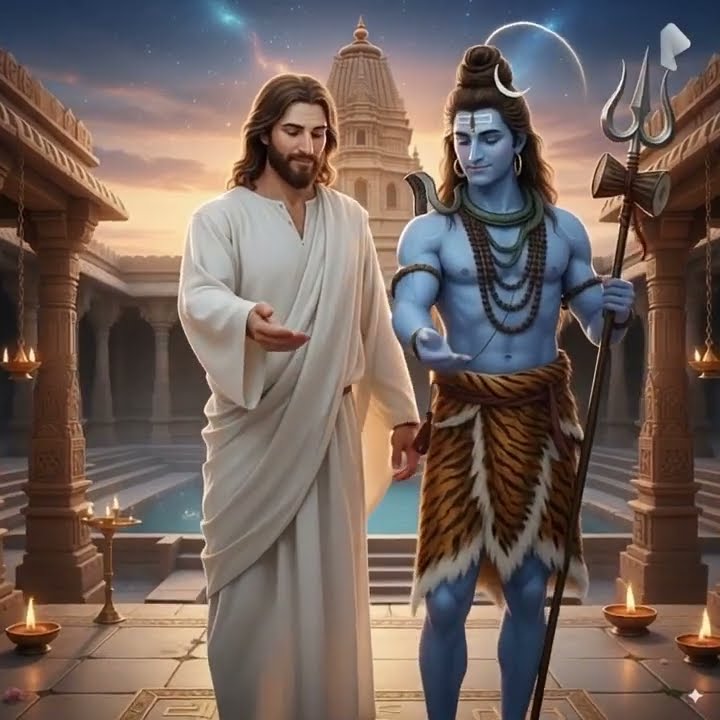 jesus and shiv on same frame #jesus #lord #amen #shiv #shiva - YouTube