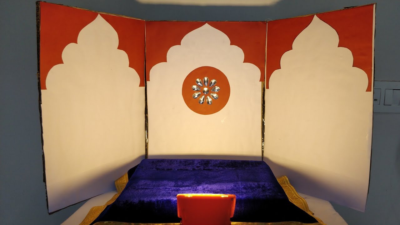 Ganpati decoration ideas for Home | Easy ganpati decoration | Ganpati ...