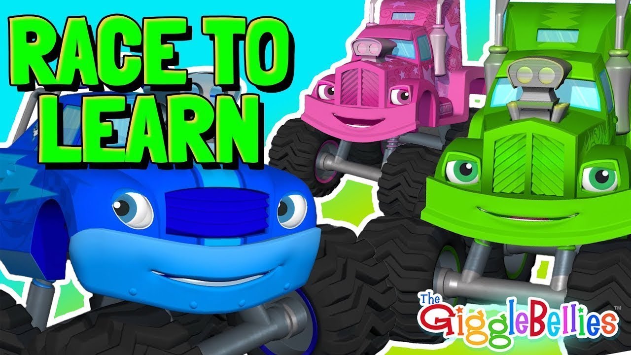 Fun Alphabets with Monster Trucks | Nursery Rhymes | GiggleBellies ...