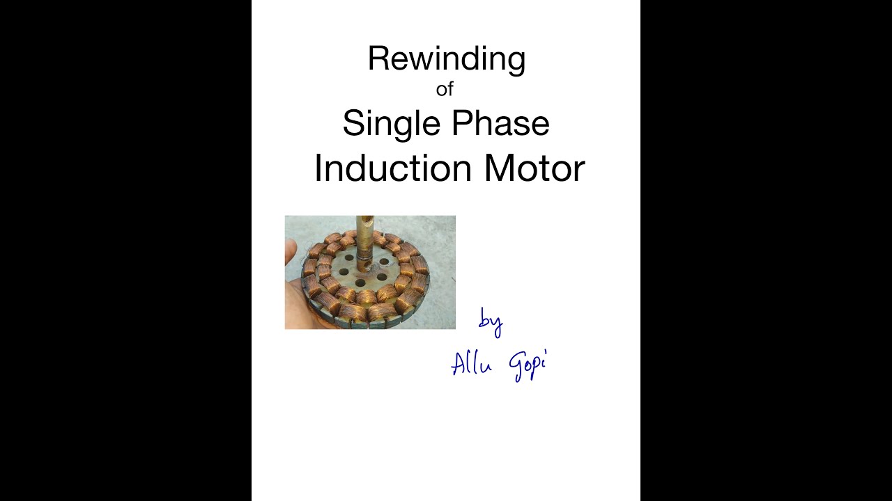 Rewinding of single phase wiring - YouTube