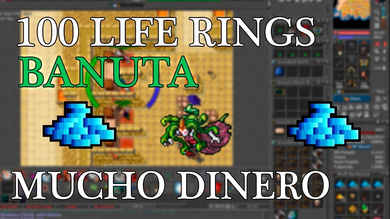 Loot 100 Life Rings en Banuta | Tibia - YouTube