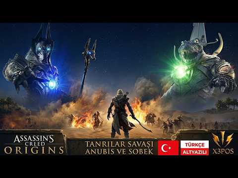 Assassin's Creed: Origins Tanrılar Savaşı Sobek ve Anubis + İsu zırh kıyafeti Türkçe Altyazılı