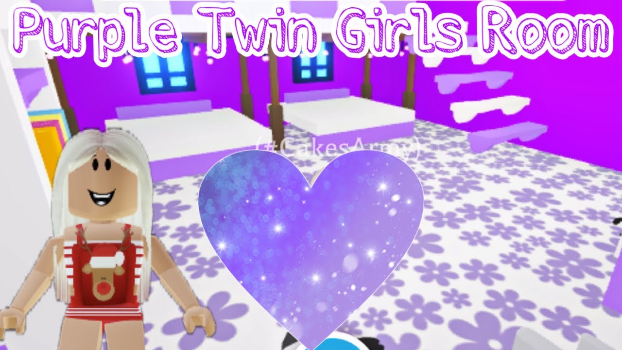 Purple Twin Girls Room SPEEDBUILD on Adopt Me //Roblox 2019 - YouTube