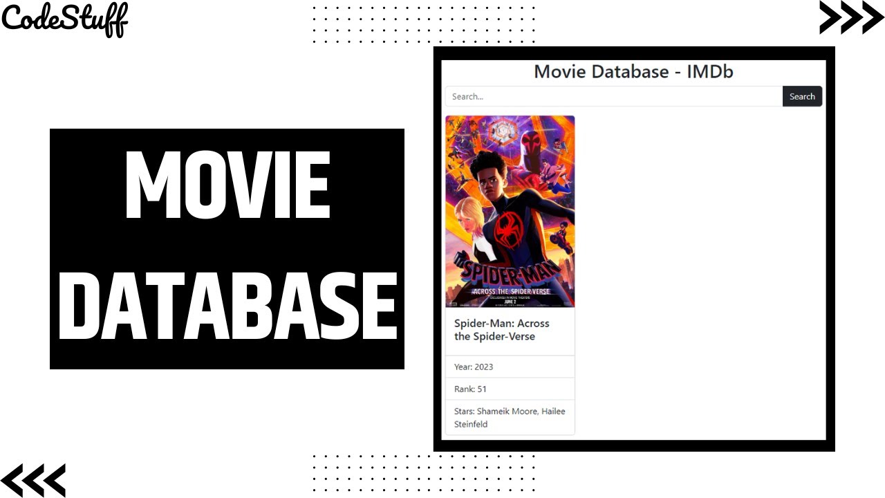 Movie Database | Tutorial | HTML and JavaScript - YouTube