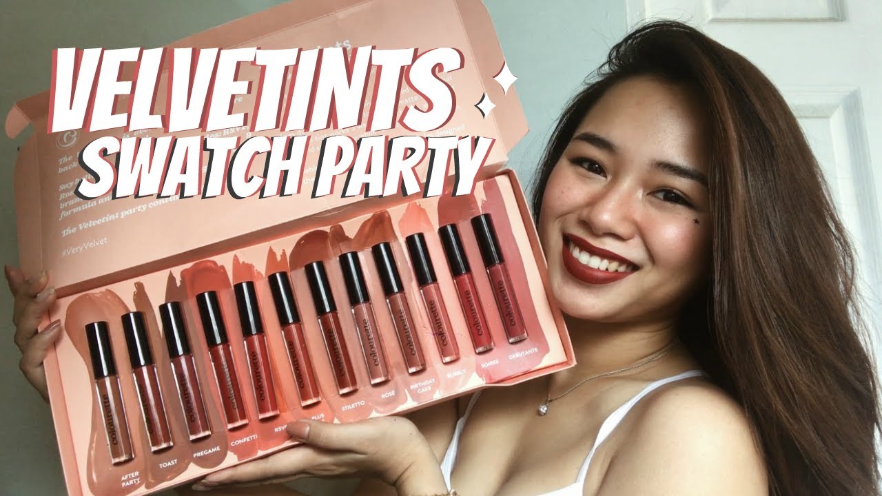 The ULTIMATE Colourette VELVETINTS SWATCH PARTY | Eryka Lucas - YouTube