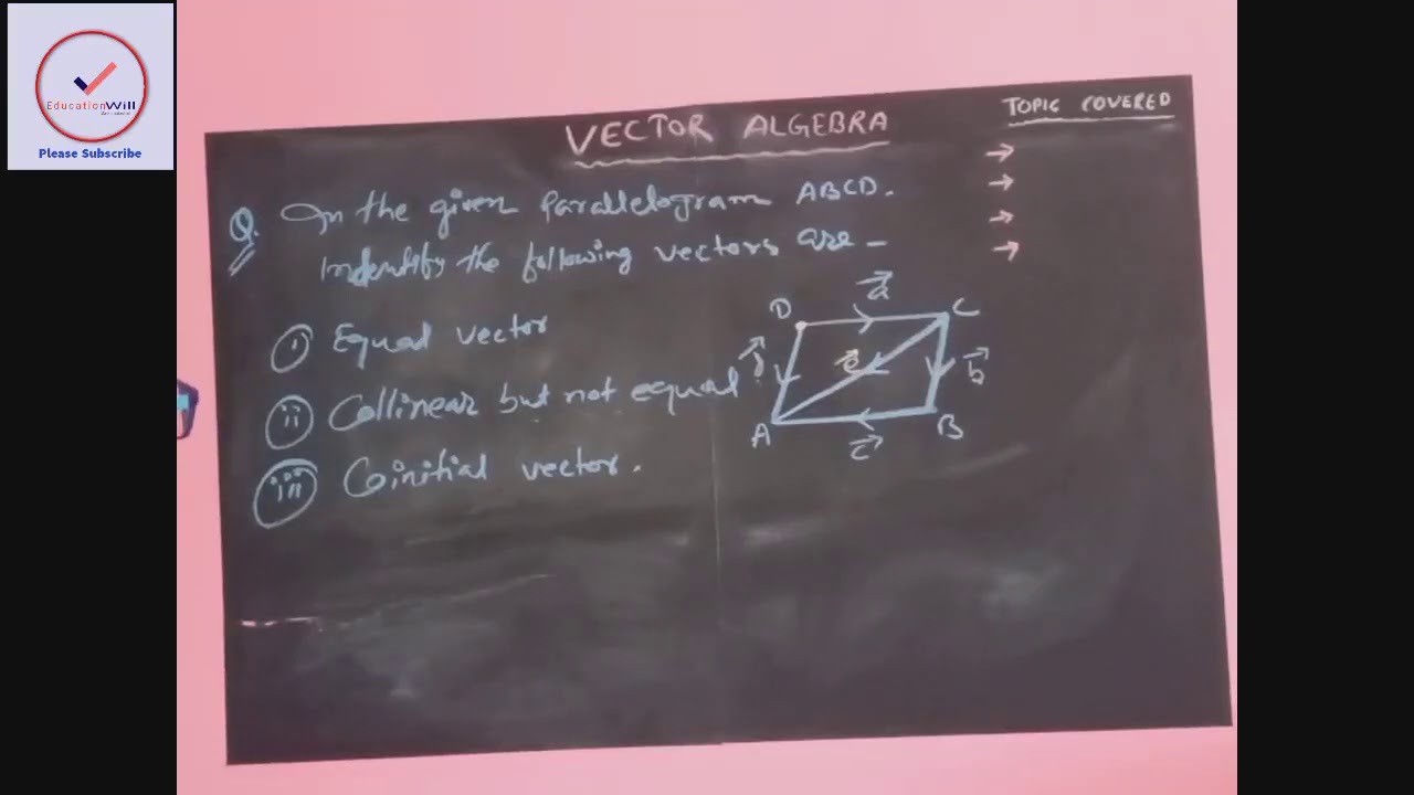 2. Numerical on Types of Vector [Vector Algebra] || Class XII || NCERT /CBSE - YouTube