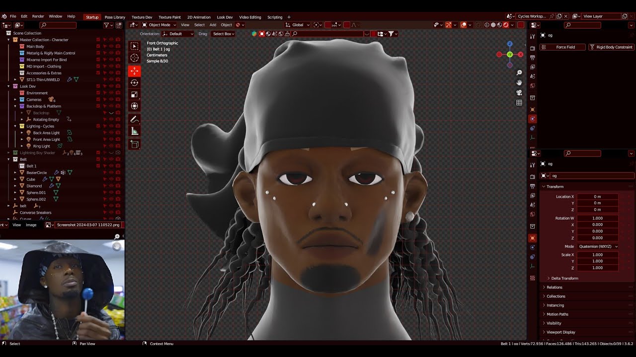 Playboi Carti x Fortnite x A-COLD-WALL*| Part 1: 3D Model on Blender ...