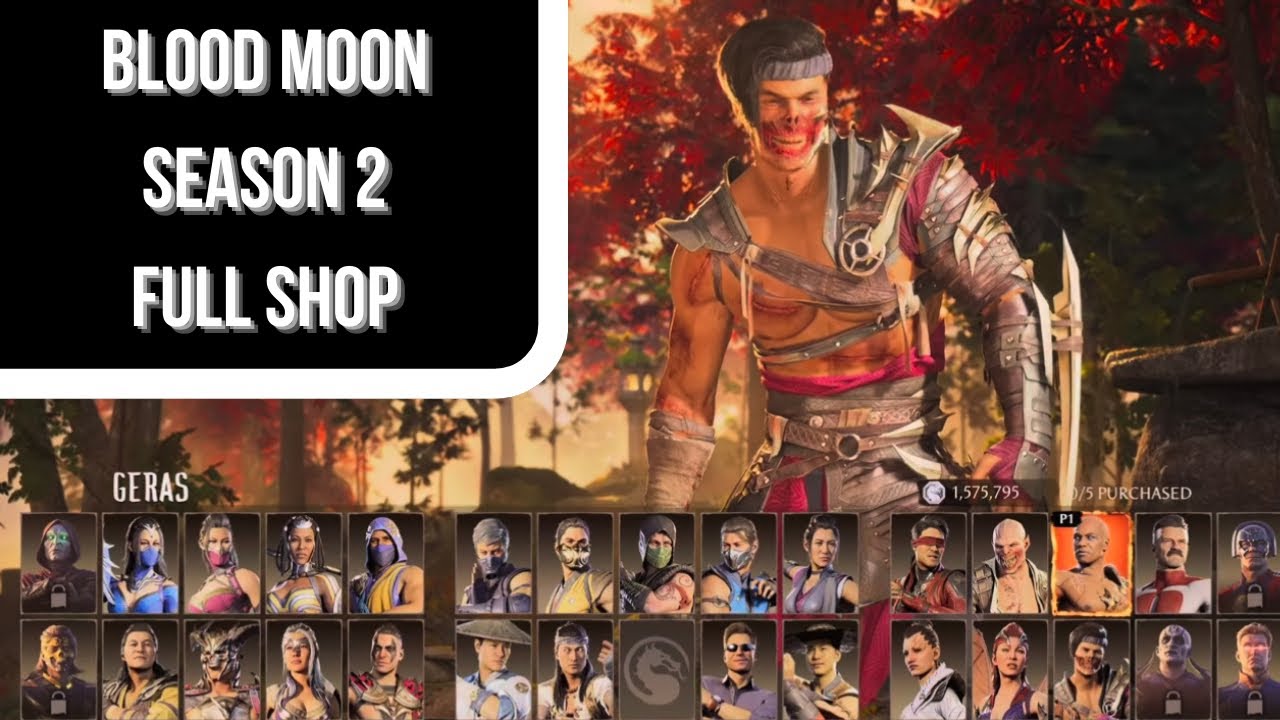 Season 2 "BLOOD MOON" Full Shop - MORTAL KOMBAT - YouTube