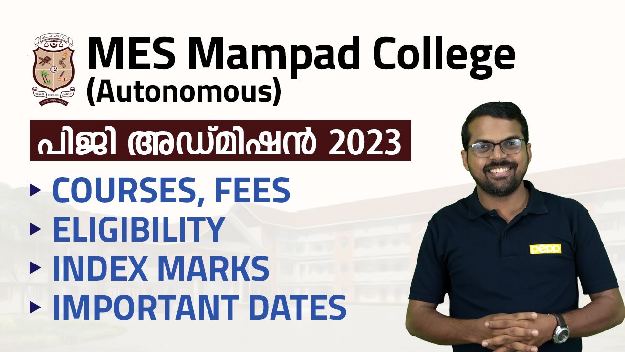 MES Mampad PG Admission 2023 | PEPP Learning - YouTube