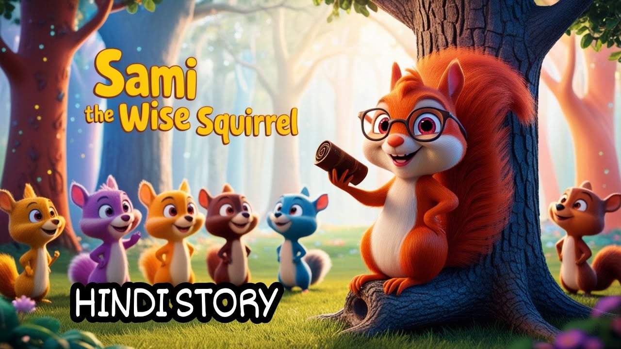 सामी: एक बुद्धिमान गिलहरी | Sami: The WISE Squirrel | Hindi story | Moral story - YouTube