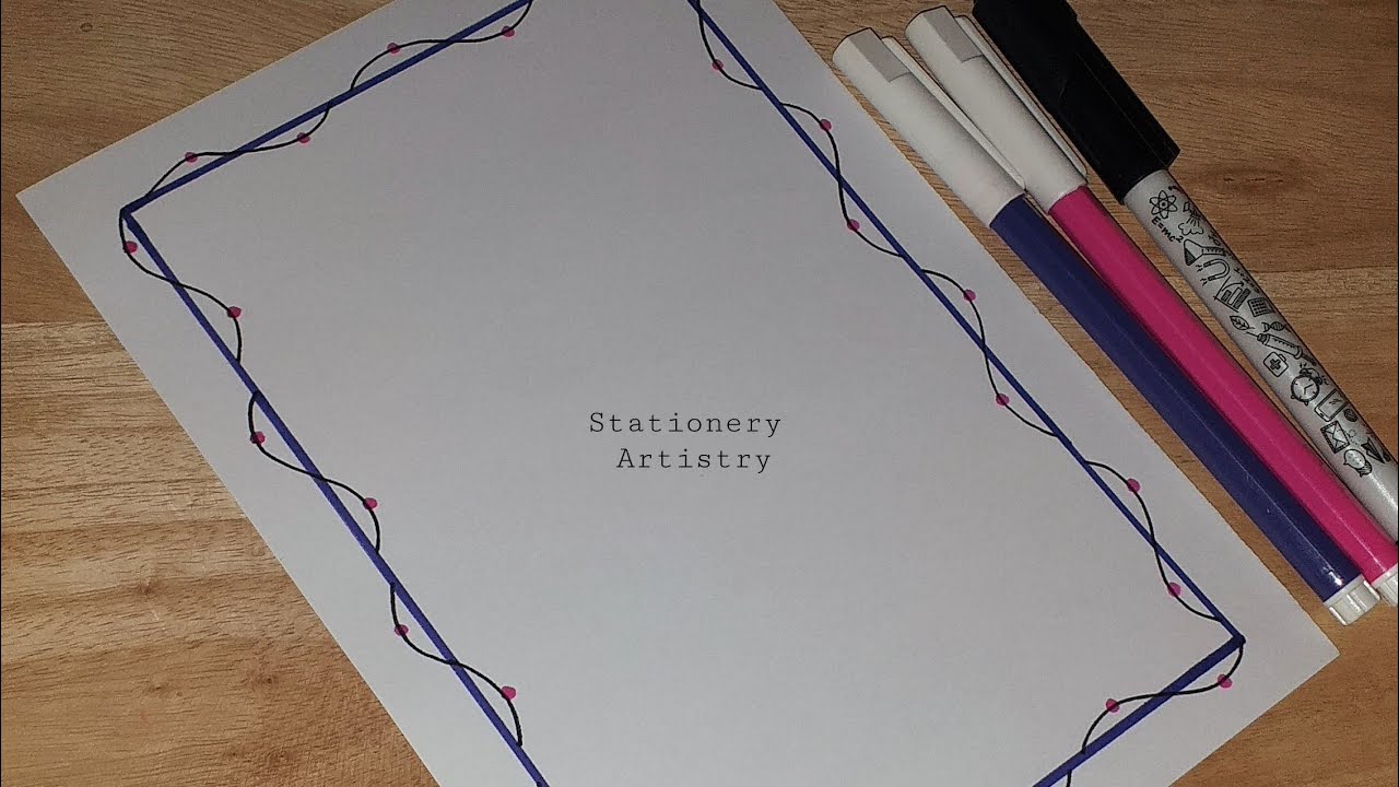 Easy Border Design For Assignments / Projects | By Stationery Artistry ...