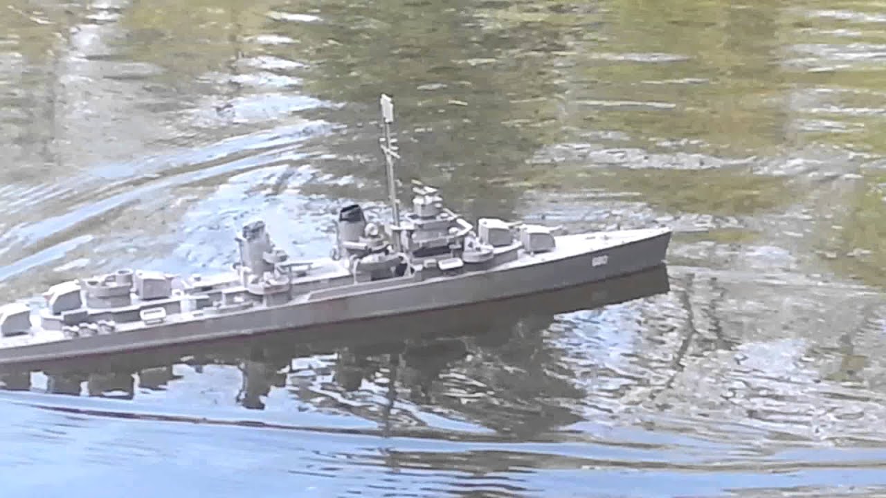 Rc uss melvin dd680 sea trials part 2 - YouTube