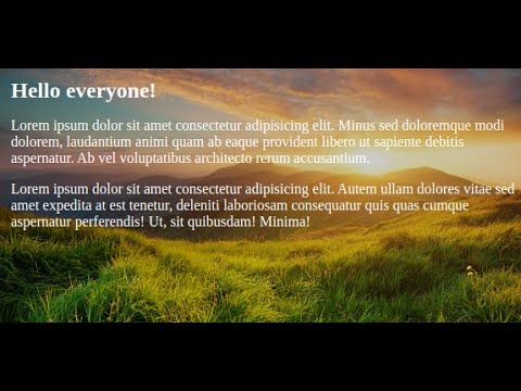 CSS: Как сделать полупрозрачный тёмный фон под изображением - YouTube