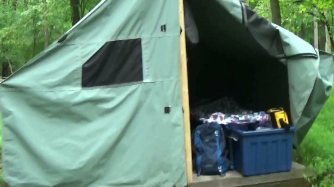 Scout Camp Tent Tour - YouTube