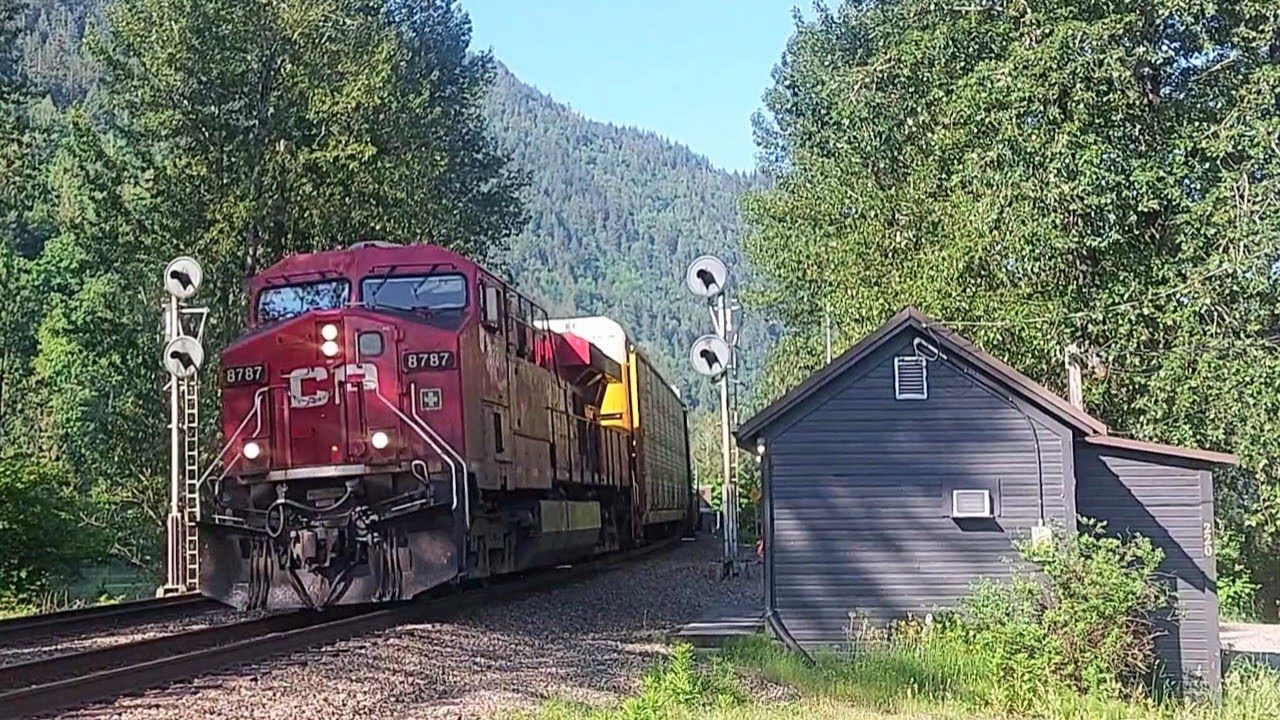 Very Long CPKC Stack Train Passes Through Harrison Mills Canada - YouTube