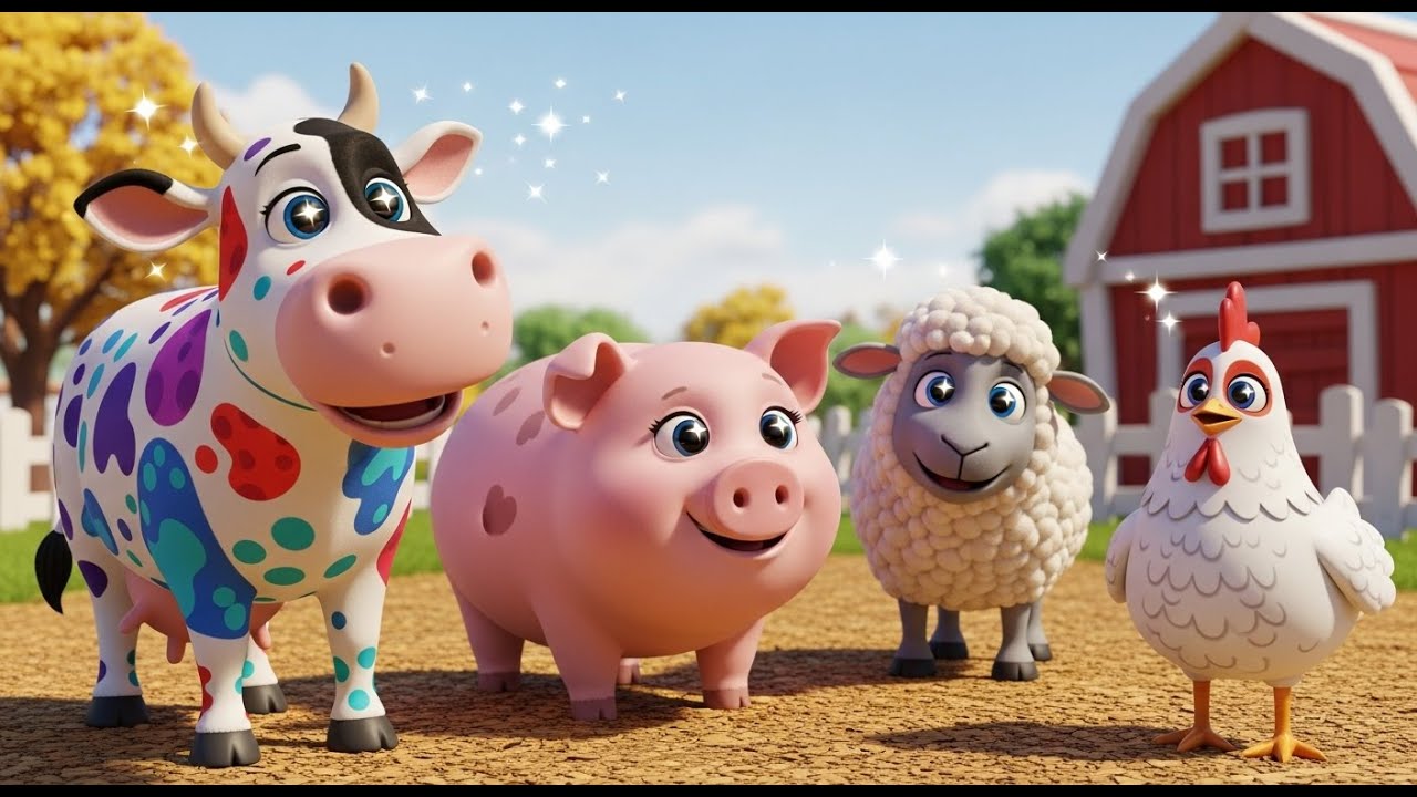 Colors of the Friendly Farm 🐄🟠 | Fun Kids Story Song | Color Learning ...