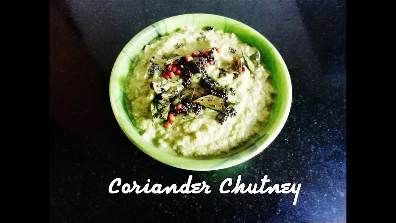 Kothamali Chutney - Coriander Chutney - Side dish for Idli & Dosa - YouTube