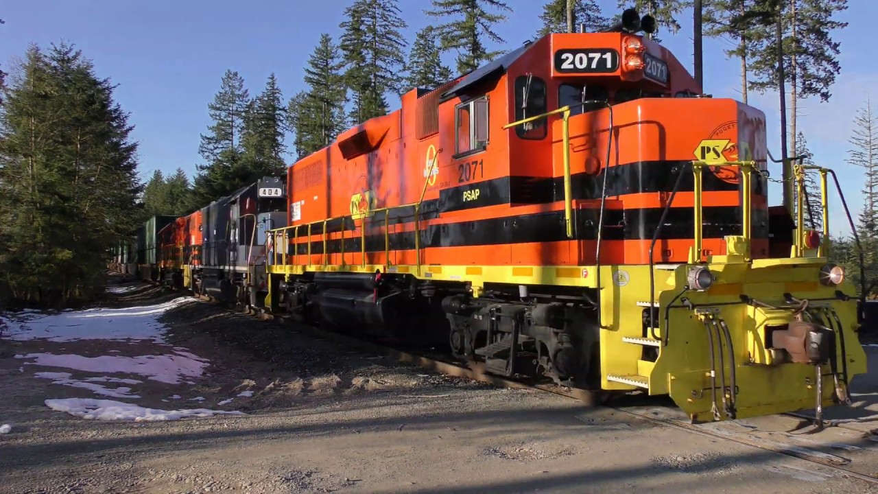 Puget Sound And Pacific, PSAP, Empty Garbage Train 2 28 2019 4K - YouTube