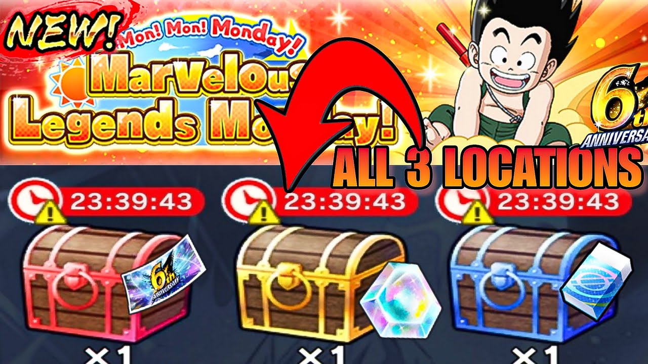 NEW! Marvelous Monday Secret Treasure Chests Locations 🤩!! (Dragon Ball ...