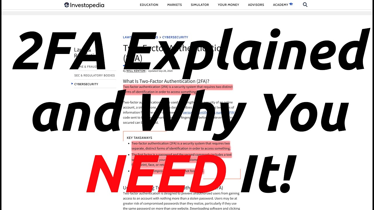 2FA Explained and Why You NEED It! - YouTube