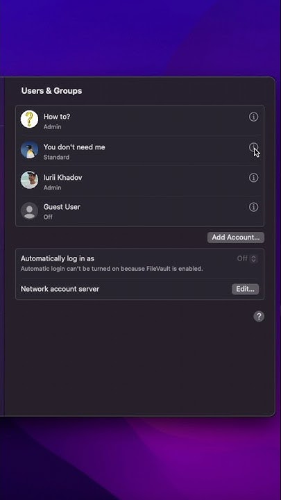 How to delete User Accounts on your Mac just in a few steps - YouTube