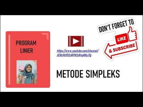 PROGRAM LINIER - METODE SIMPLEKS - YouTube