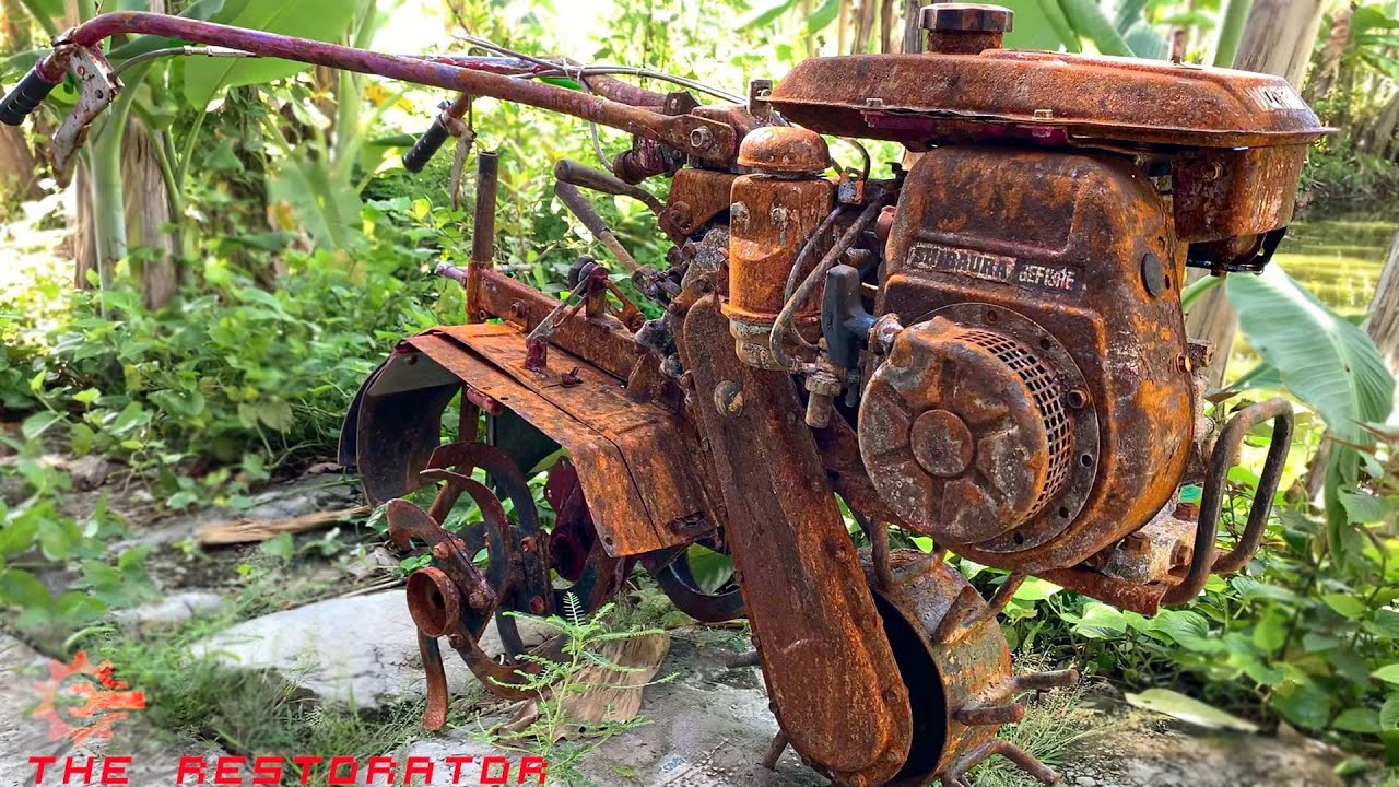 Restoration SHIBAURA TILLER Vintage | Restore Tiller Rusty - YouTube