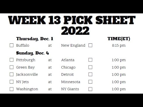 KOREY'S LIVE WEEK 13 PICK SHOW 2022 - YouTube