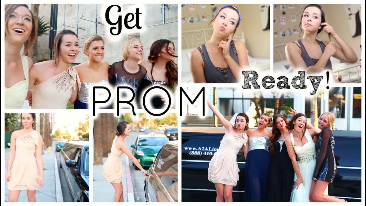 Getting Prom Ready! Hair, Makeup & Dress! - YouTube