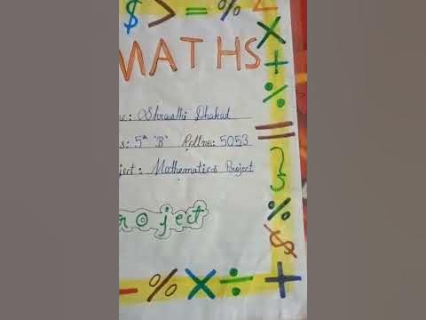 math project front page design || activities of shrasthi - YouTube