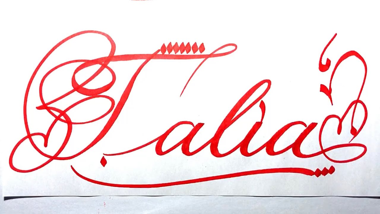 Talia Name Signature Calligraphy Status | How to write with Cut Maker # ...