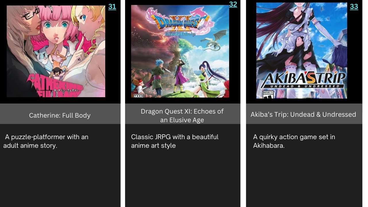40 Best Anime Games you Must Play Before u Die - YouTube