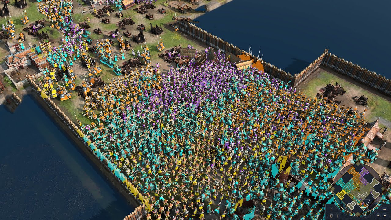 Age of Empires 4 - 4v4 CBA MASSIVE ONSLAUGHT | Multiplayer Gameplay ...