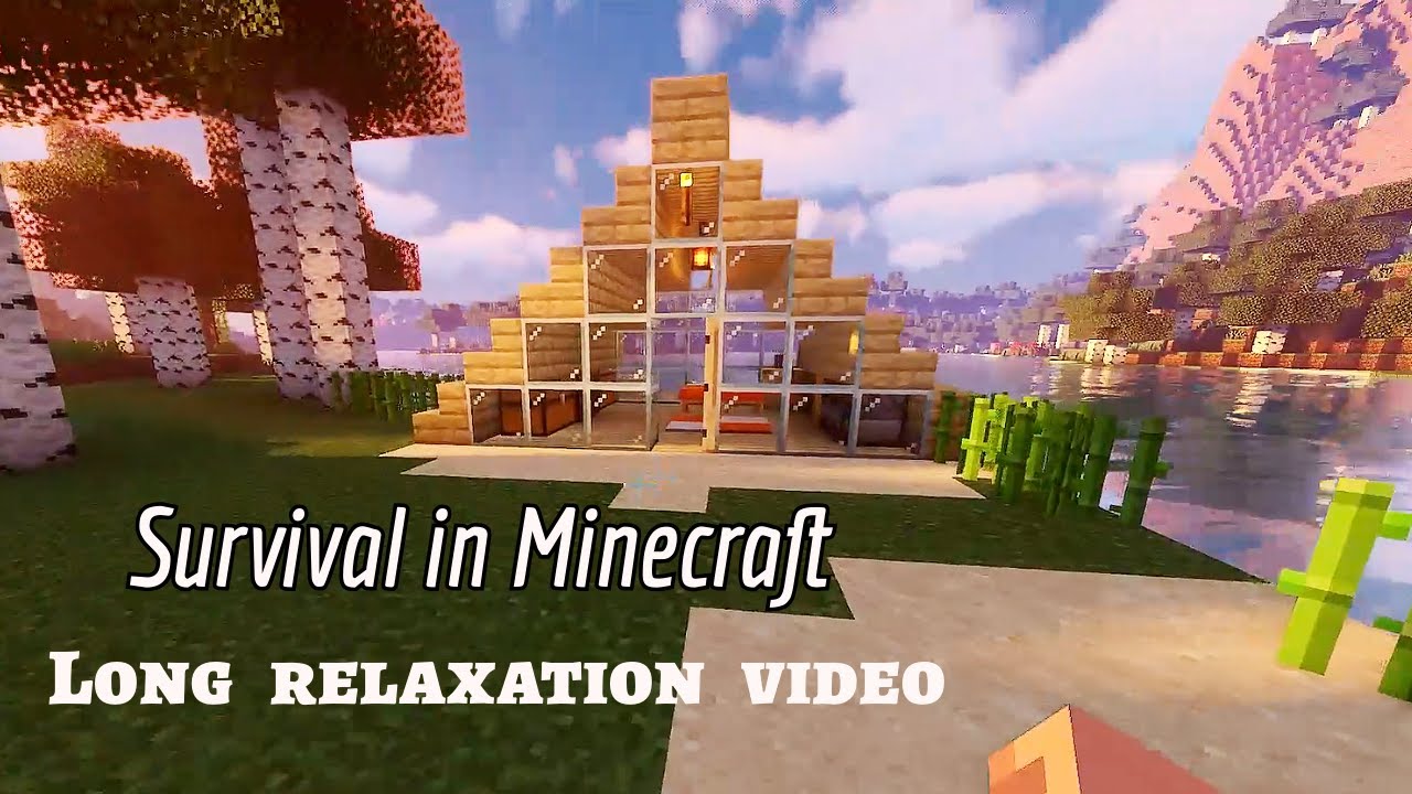 Survival in Minecraft. PART 1. Long relaxation video. - YouTube