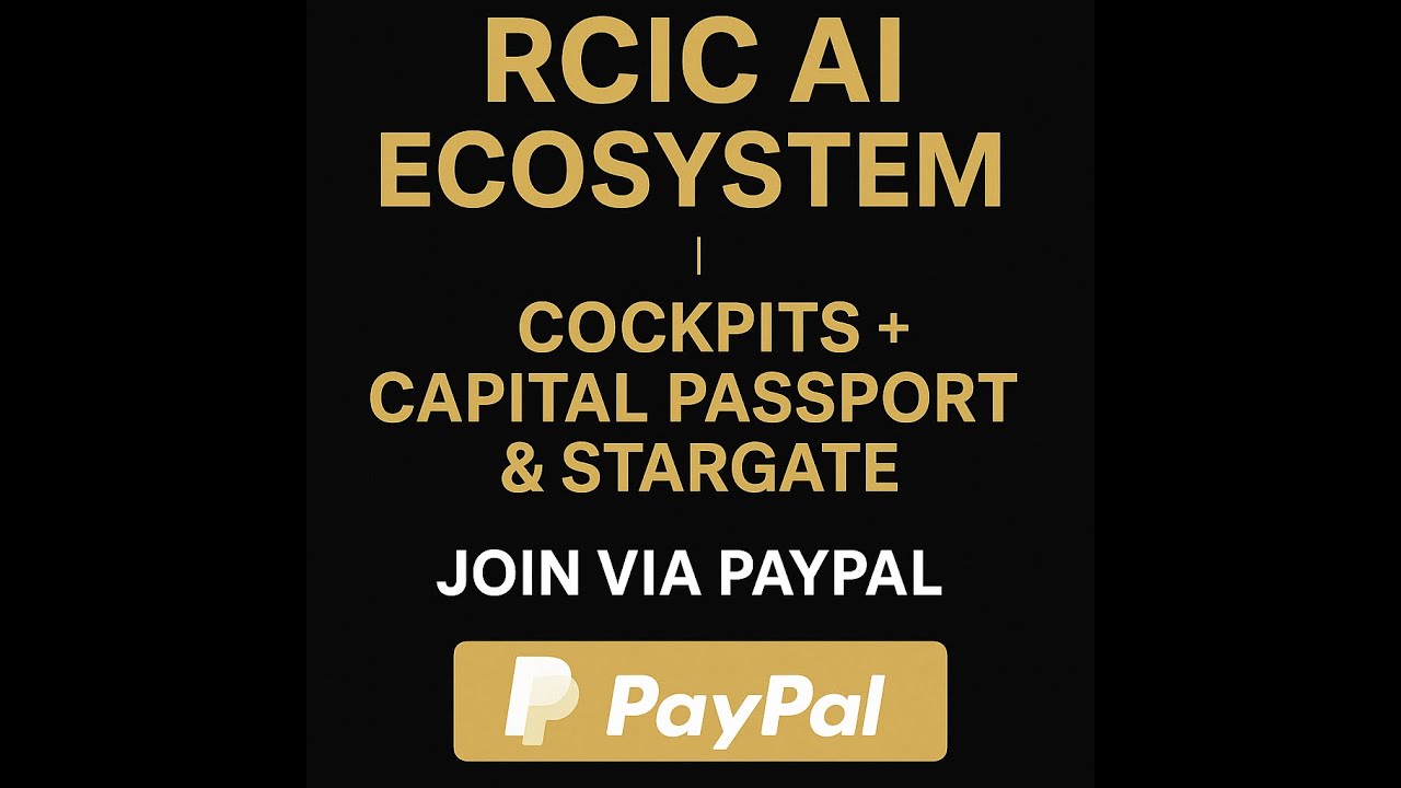 RCIC AI Ecosystem | Cockpits, Capital Passport & Stargate Explained ...