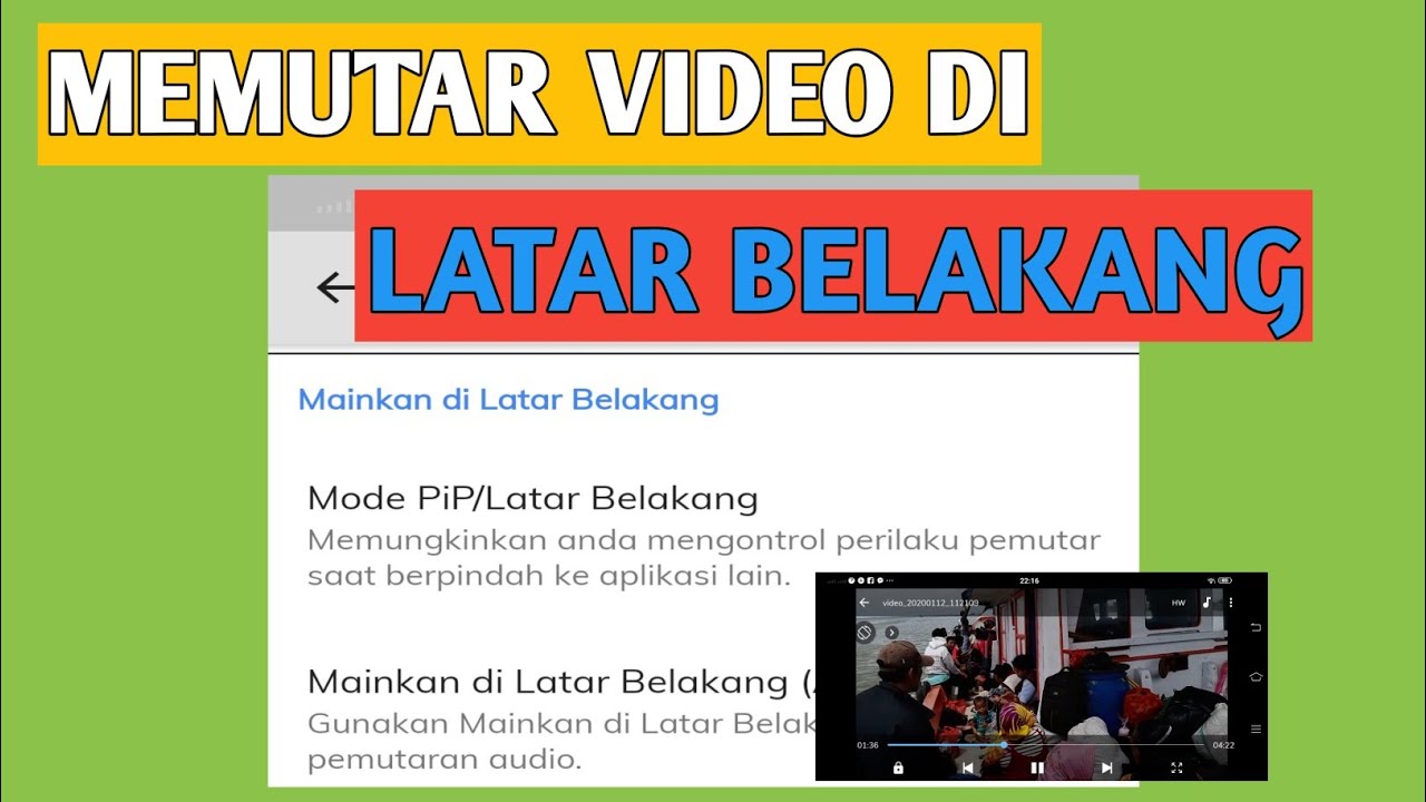 CARA MEMUTAR VIDEO DI LATAR BELAKANG HP ANDROID/SAMBIL CHATTINGAN ...