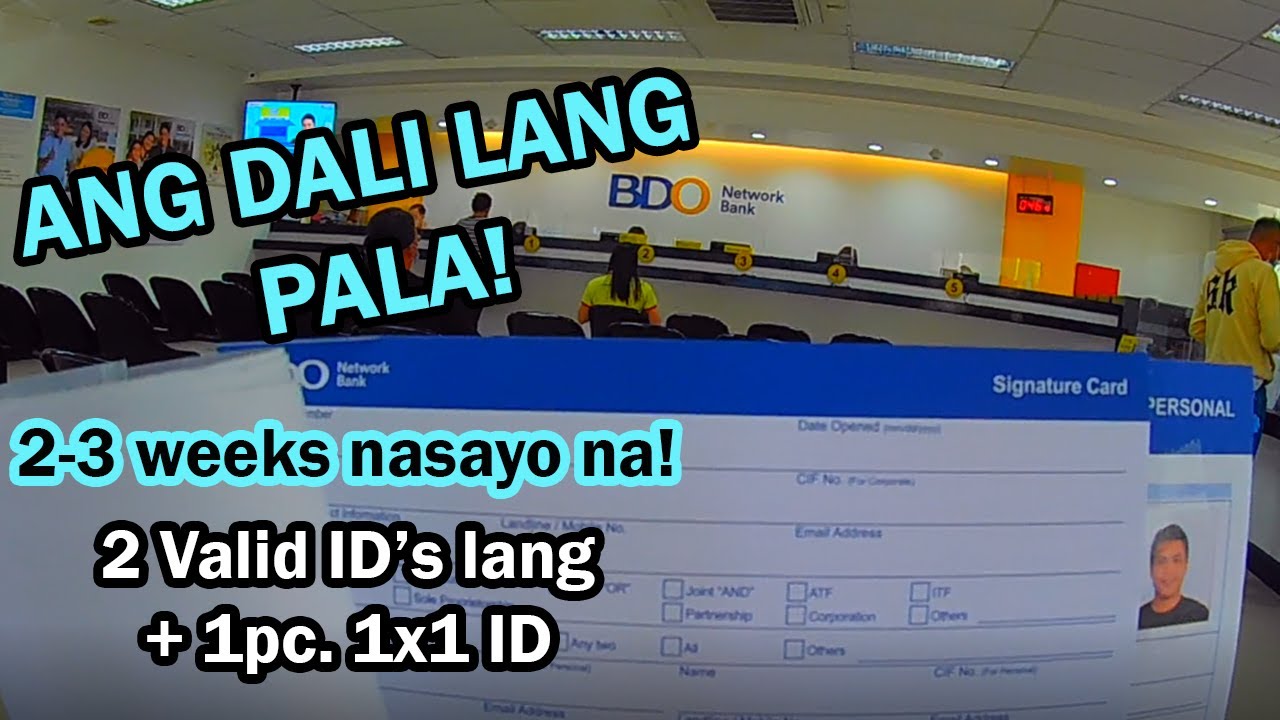 PAANO MAG-APPLY NG KABAYAN SAVINGS ACCOUNT ATM & PASSBOOK SA BDO ...