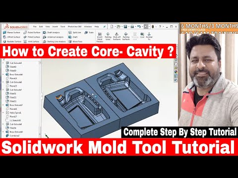 How to create cavity in Solidworks Tutorial| Mold Tool Solidworks | Cavity