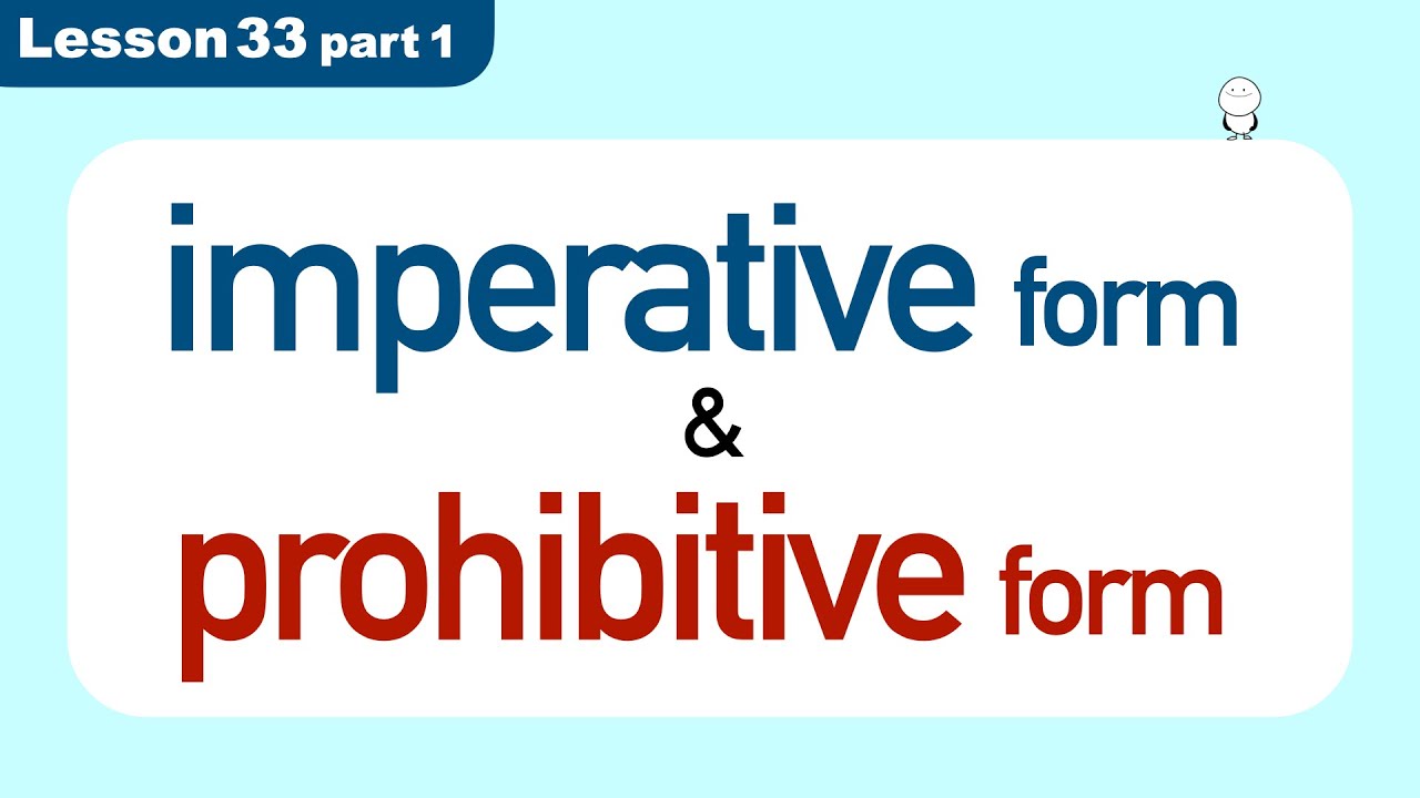 Imperative form & Prohibitive form | Minna no Nihongo | Lesson 33 part ...