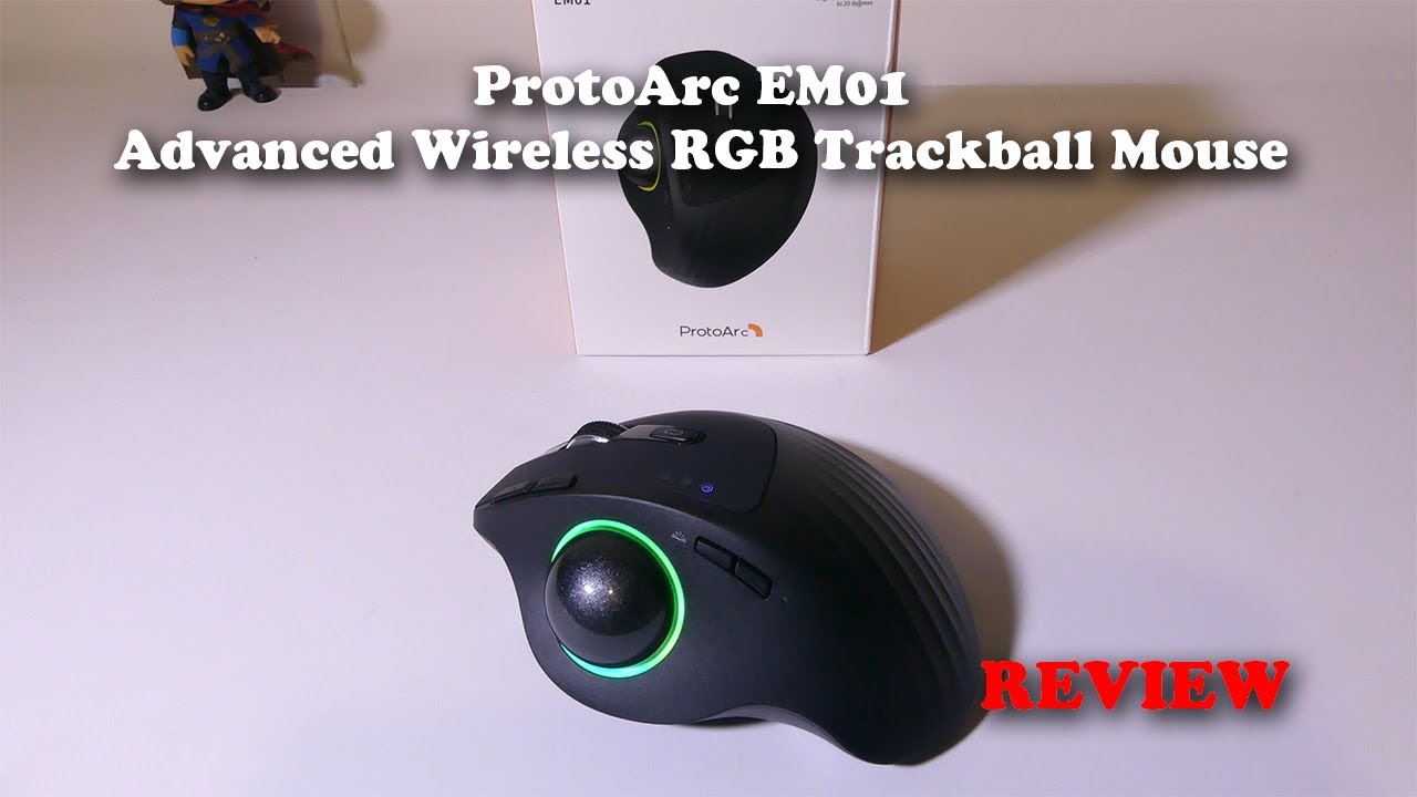 ProtoArc EM01 Advanced Wireless RGB Trackball Mouse REVIEW - YouTube