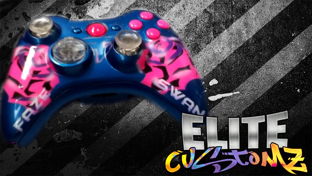 Faze Swan custom airbrushed xbox 360 controller|Elite-customz.com - YouTube