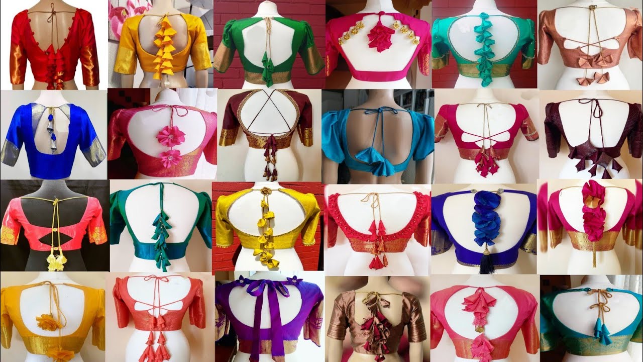 💯👌dori blouse back neck design 2024/dori wala blouse/blouse dori design ...