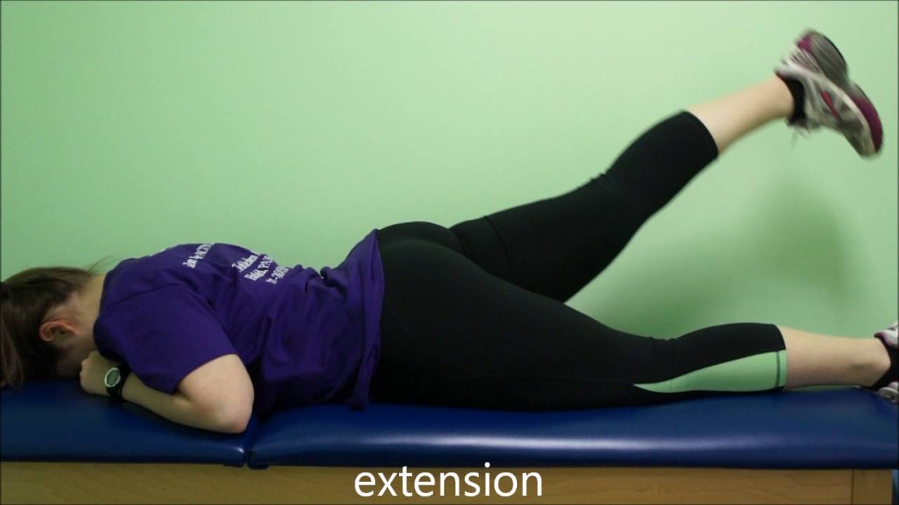 lower extremity single leg raise SLR 4 way - YouTube