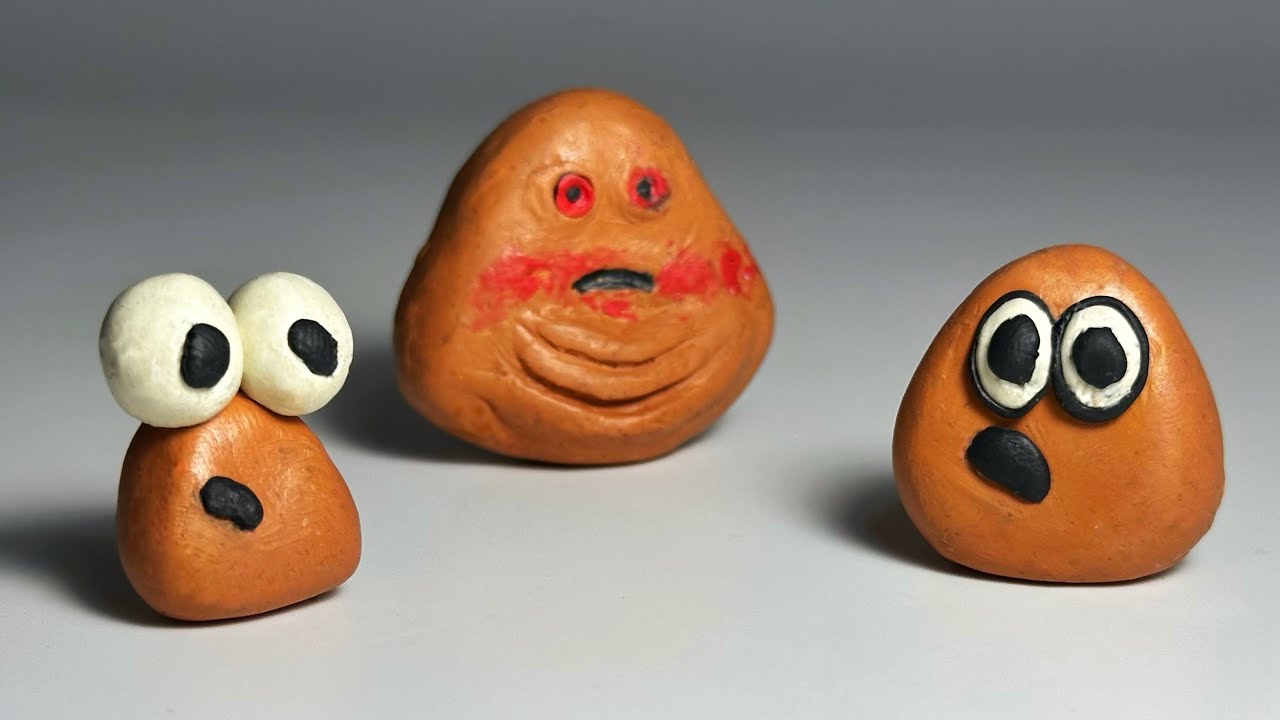 Making POU, MINI POU and EVIL POU from Bou's revenge Sculptures ...