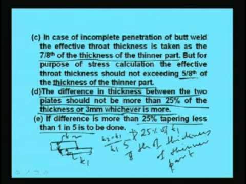 Mod-2 Lec-5 Design of Fillet and Butt Welds - YouTube
