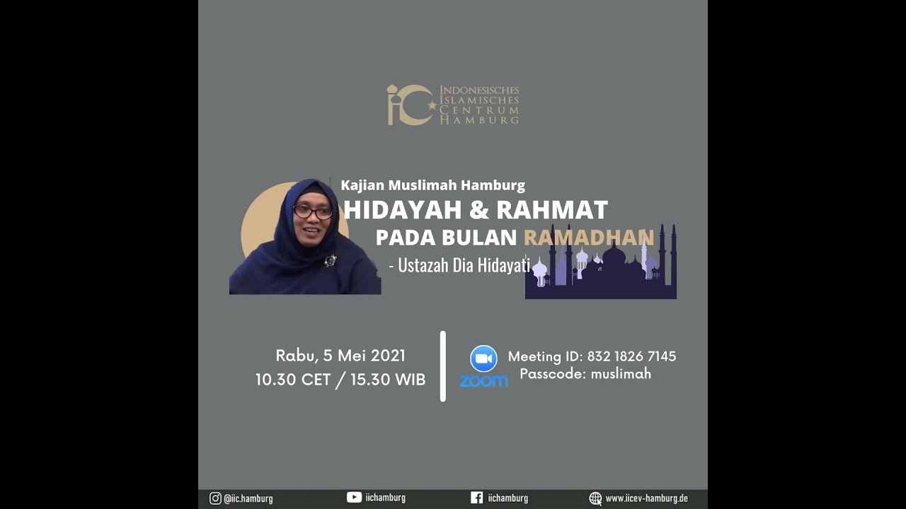 Ustadzah Dia Hidayati, Hidayah dan Rahmat pada bulan Ramadhan - YouTube