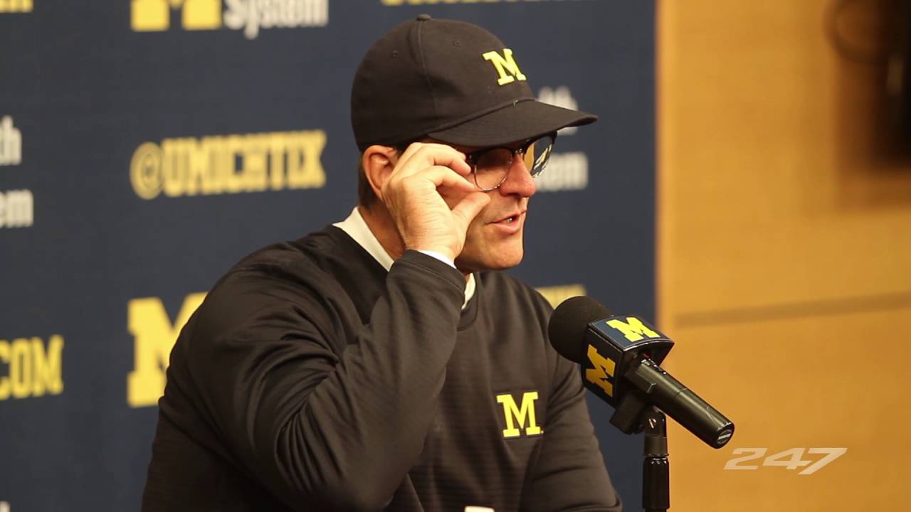 Harbaugh now wears glasses full time - YouTube