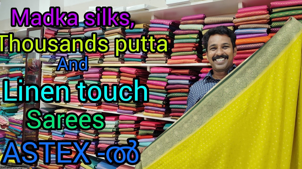 Madka silks, Thousands Putta, and Linen touch Sarees 😍😍😍 - YouTube