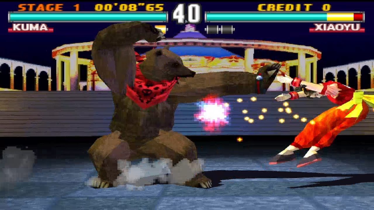 Tekken 3 Kuma with Xiaoyu Moves Arcade - YouTube